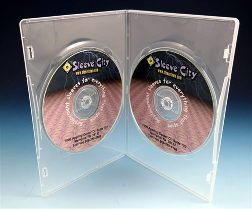 Slim Double DVD Case in Clear (10 Pack) | Sleeve City