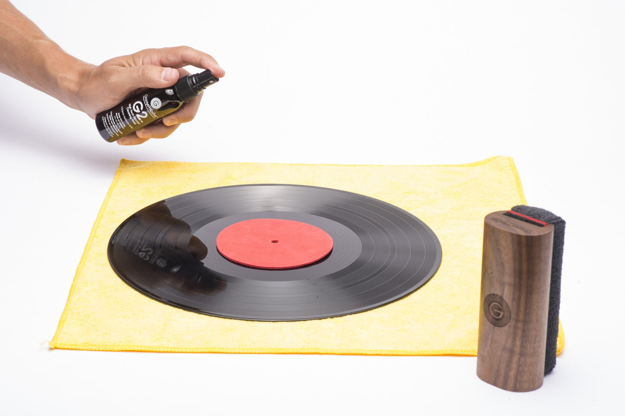 GrooveWasher Hardwood Record Cleaning Kit - Walnut | Sleeve City