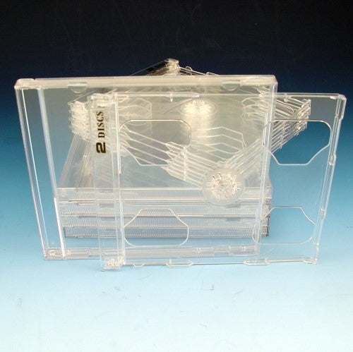 Slim Double Jewel Case with Clear Tray Unassembled (10 Pack) | Sleeve City