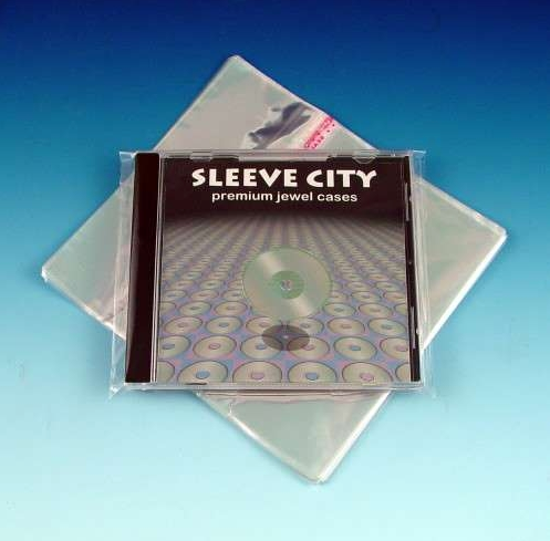 Resealable Single Jewel Case Outer Sleeve 100 Pack Sleeve City