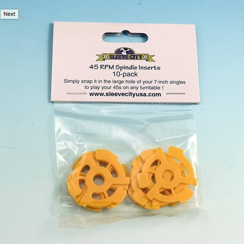 45 rpm Spindle Inserts (10 Pack) | Sleeve City